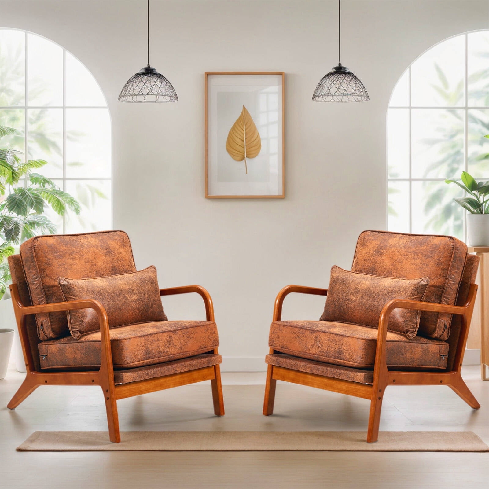 Erinnyees 2 piece Accent Chairs, Lounge Arm Chair, Ergonomic Lounge ...