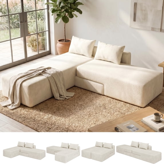 Erinnyees 4-in-1 Modular Sofa, Flexible Cloud Couch with Adjustable ...