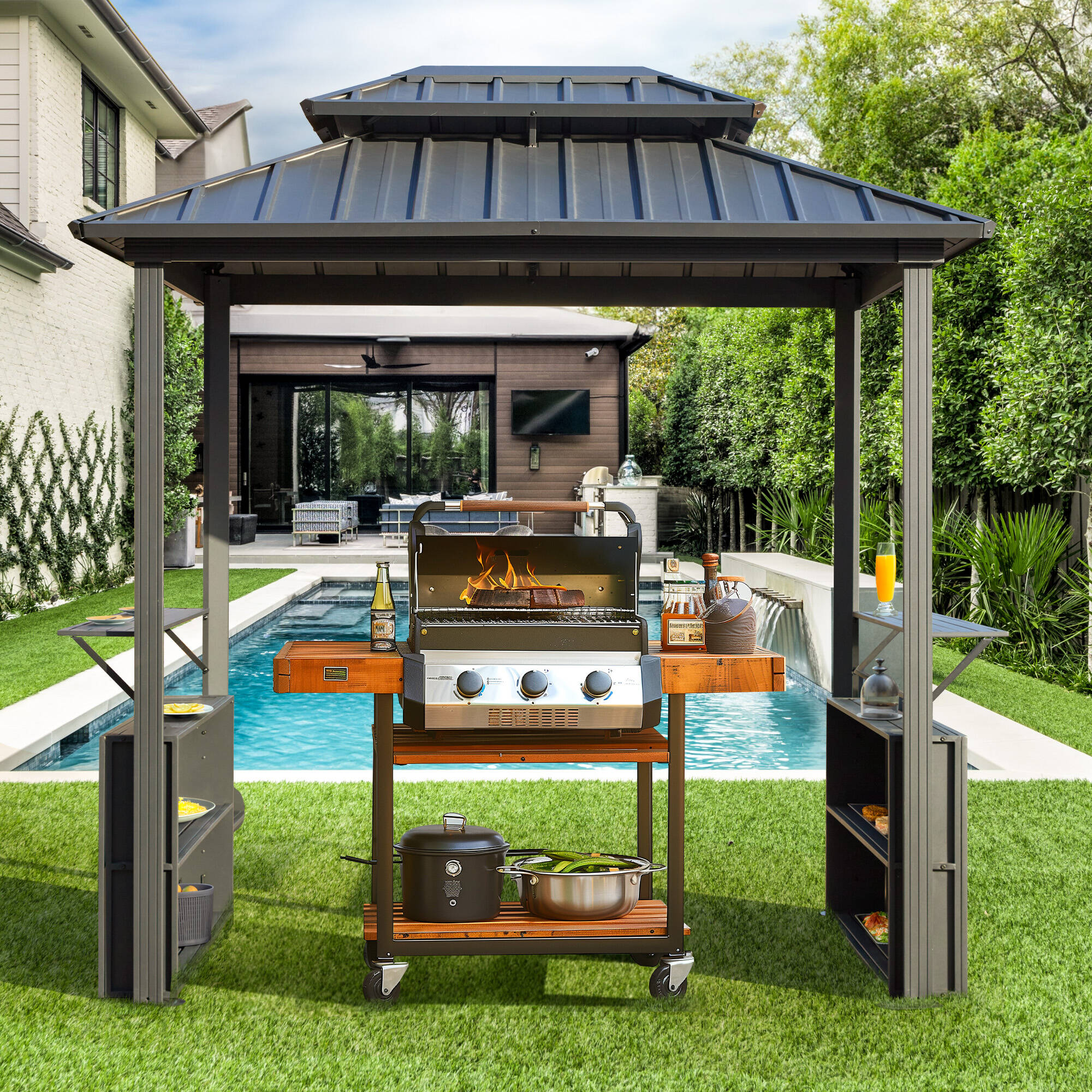Sojag BBQ Ventura Hardtop Grill Gazebo - Walmart.com