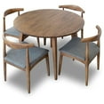 Eris Modern Solid Wood Walnut Dining Room & Kitchen Table and Chairs ...