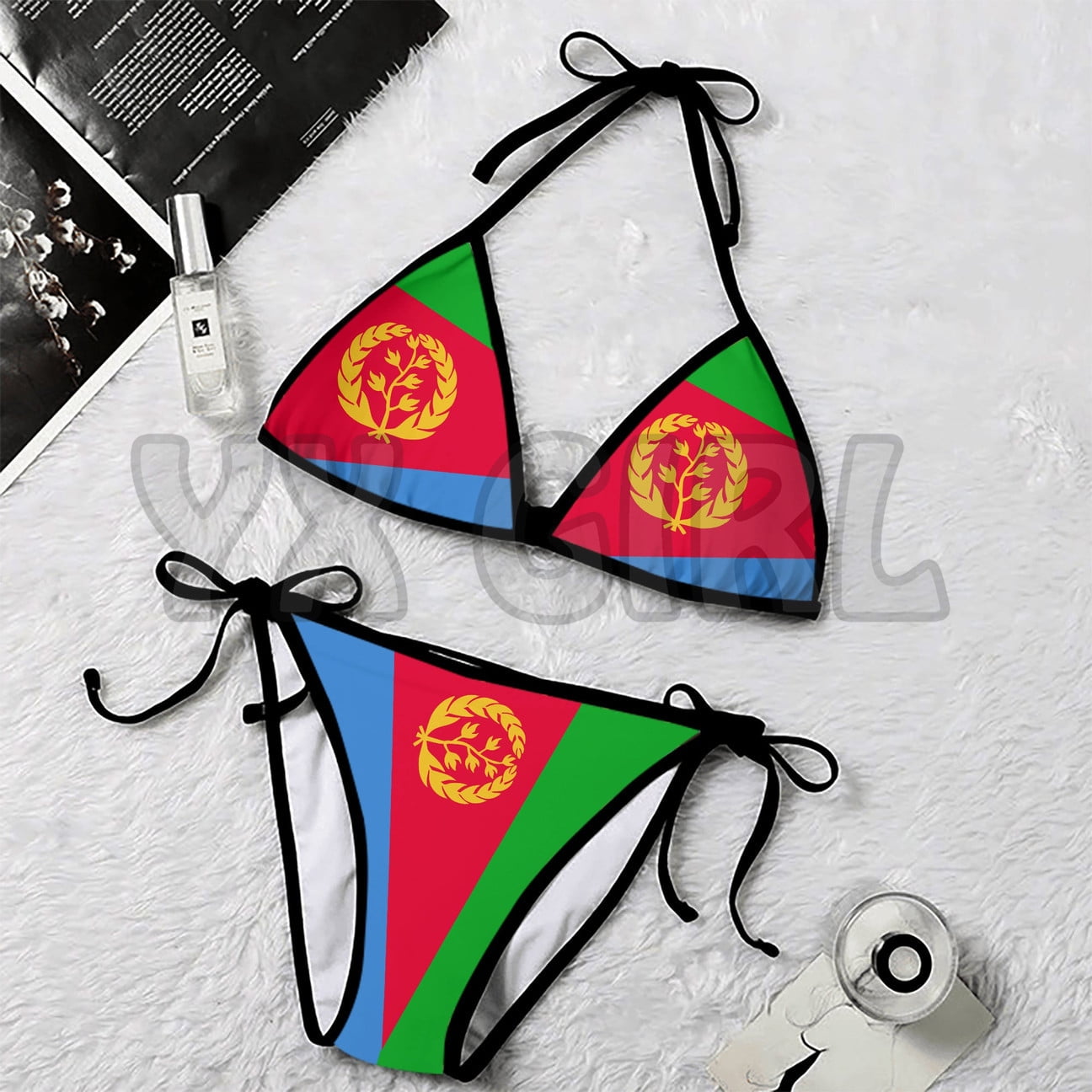 Eritrea 2 Piece Bikini 3D All Over Printed Bikini Summer Women For Girl ...