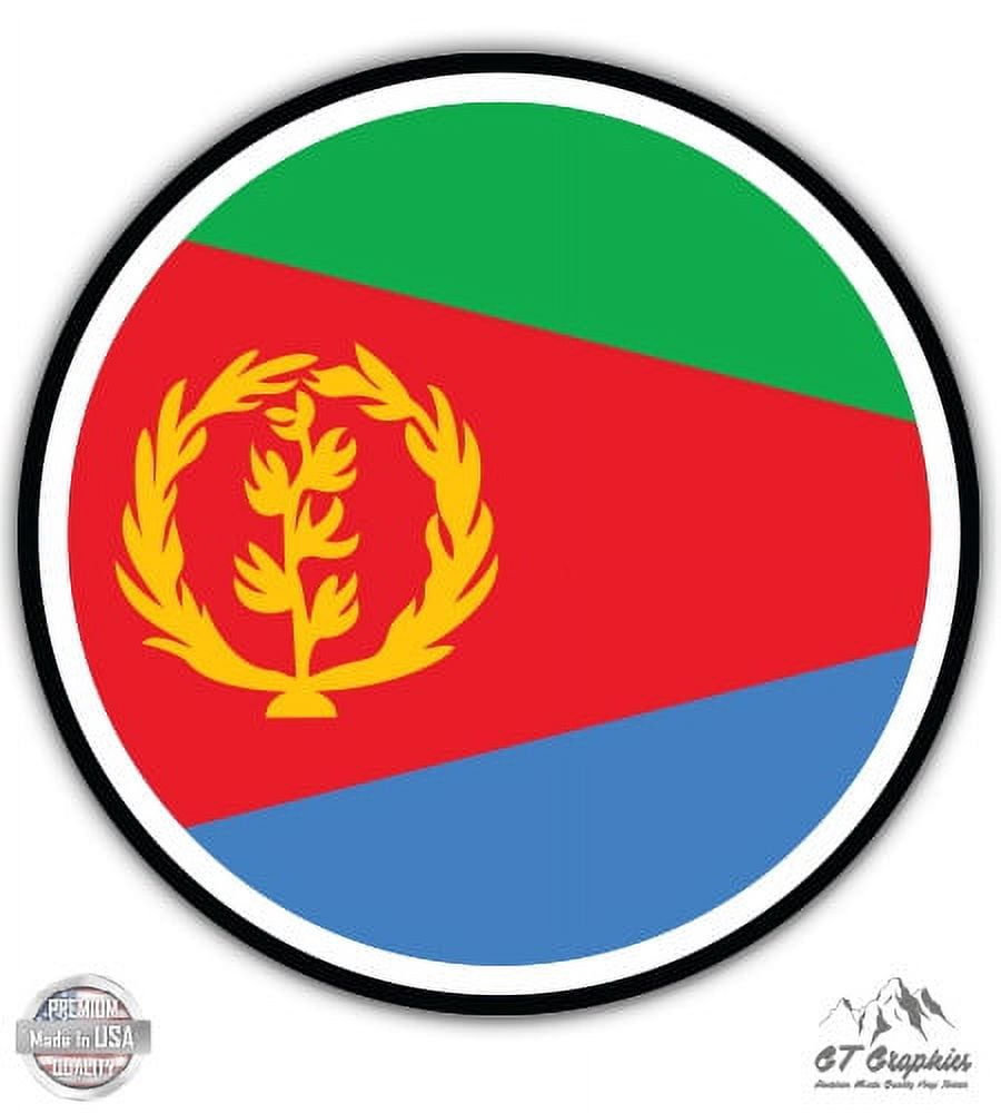 Eritrea Flag - 3" Vinyl Sticker - For Car Laptop I-Pad Phone Helmet ...