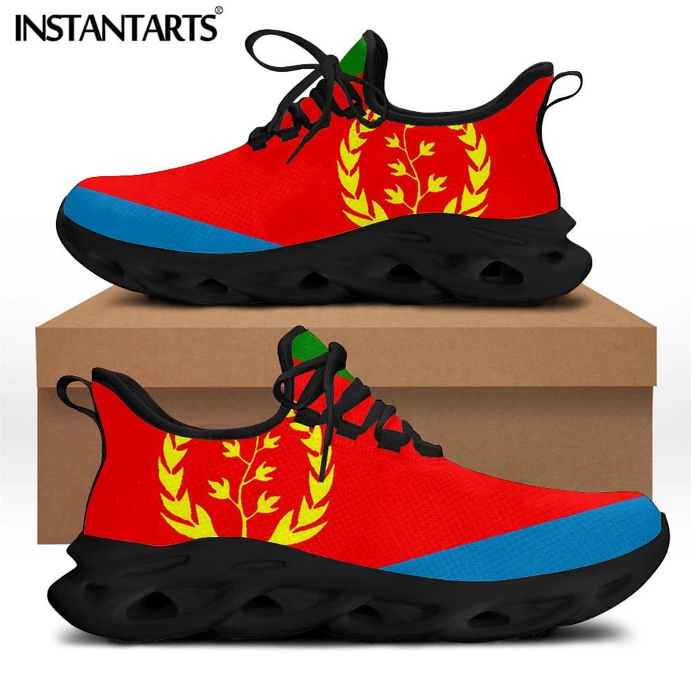 Eritrea/Jamaica/Congo/Haiti Flag Fashion Men Sneakers Casual Shoes Lace ...
