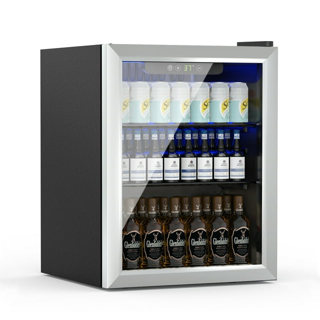 Erivess Compact Beverage Refrigerator, 70 Can - Walmart.com