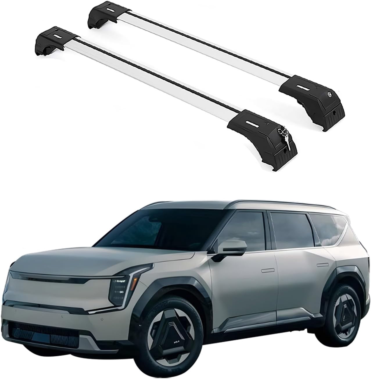 Erkul 220lbs Roof Rack Cross Bars for Kia EV9 2024-2026 Wind & Land ...