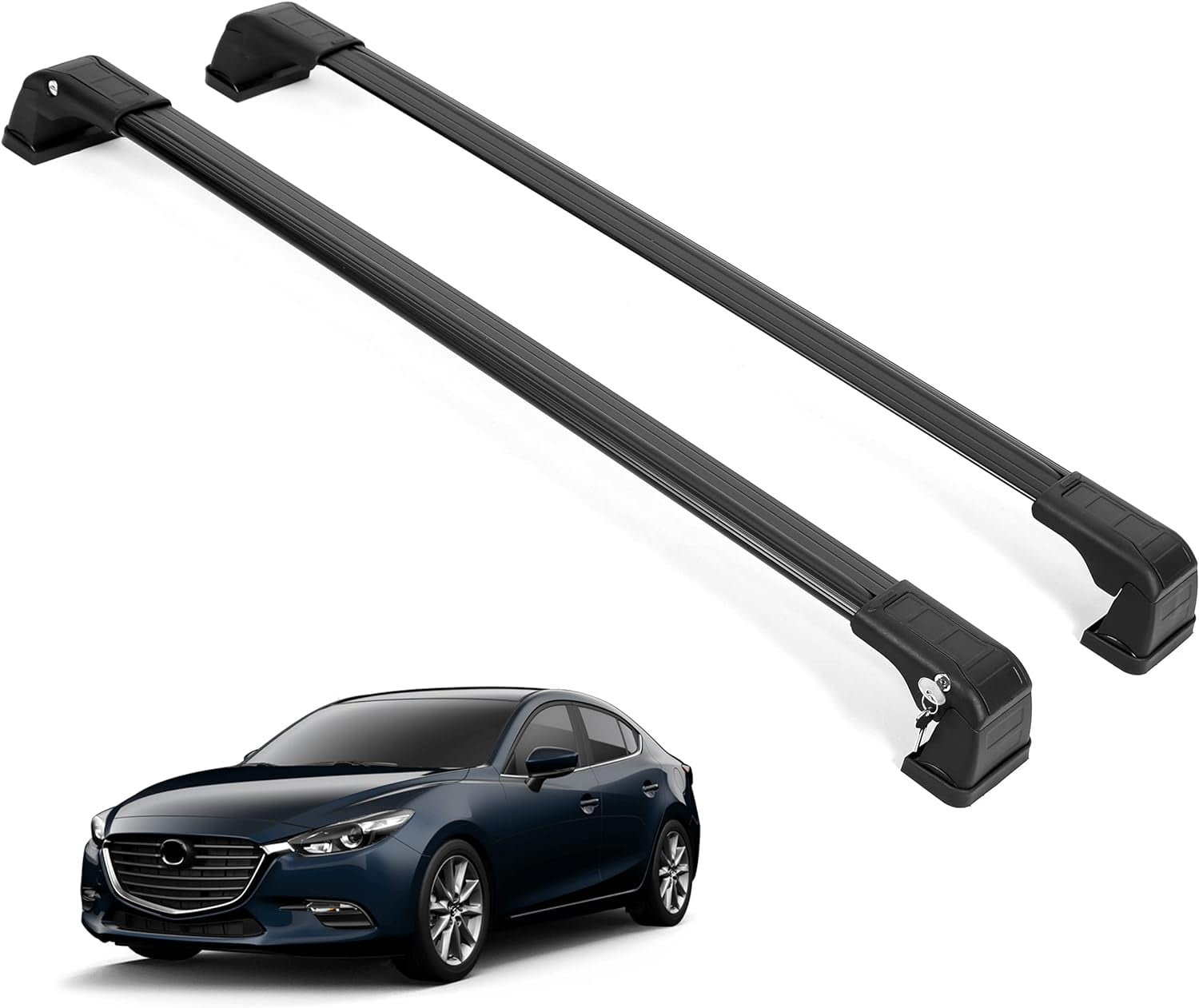 Erkul Heavy Duty 220 lbs Roof Rack Cross Bars for Mazda 6 2010-2022 ...