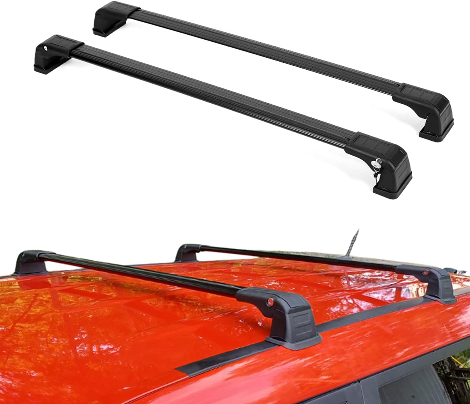 ERKUL Anti-Theft Roof Rack Bars for Kia Soul 2020-2024 | Cargo Carrier ...