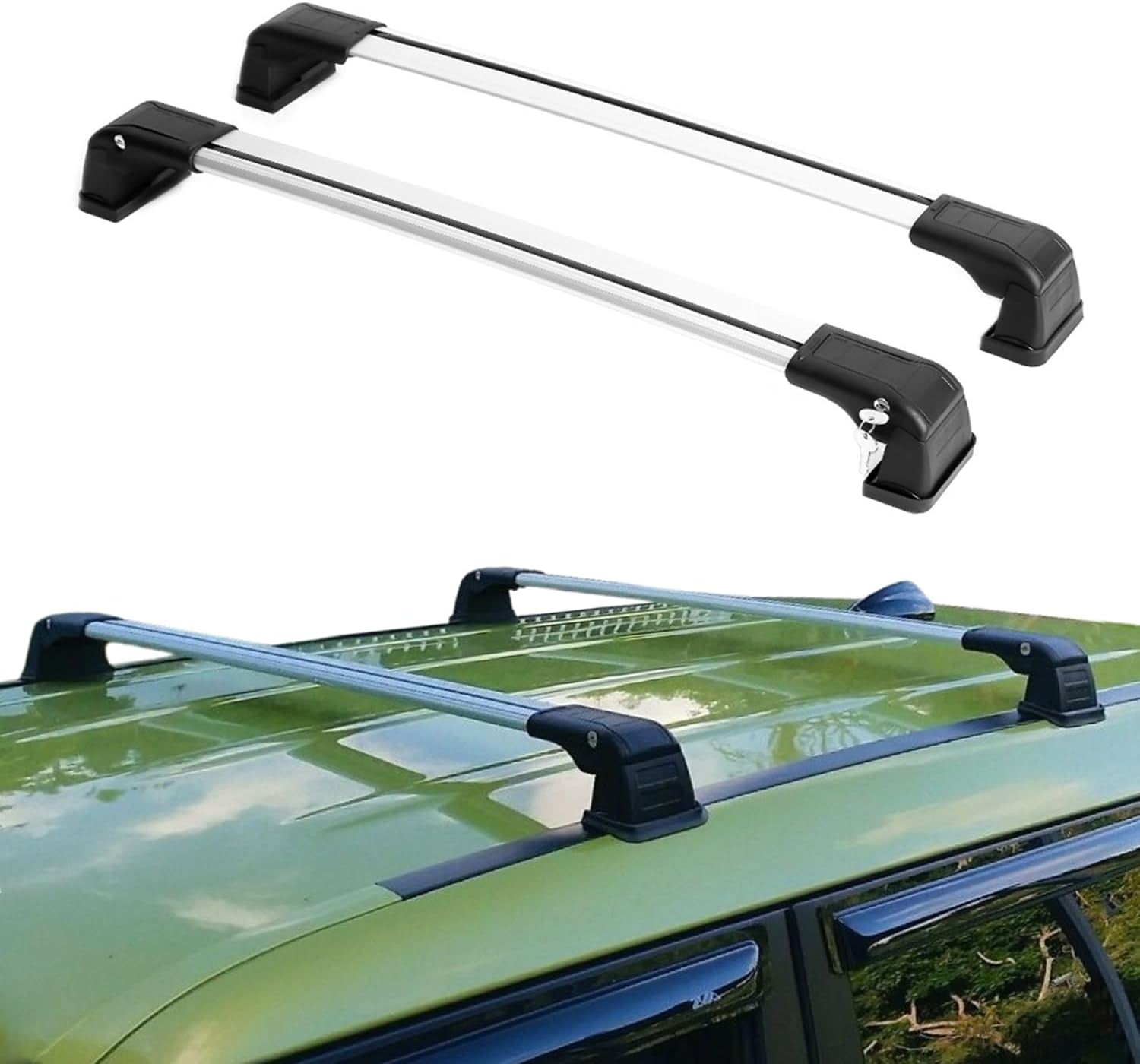 ERKUL Aluminum Crossbars for Kia Soul 2020-2024, Anti-Theft Roof Rack ...