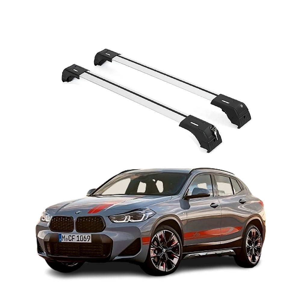 Erkul Roof Rack Cross Bars for BMW X2 2018-2023 | Anti-Theft Lock ...