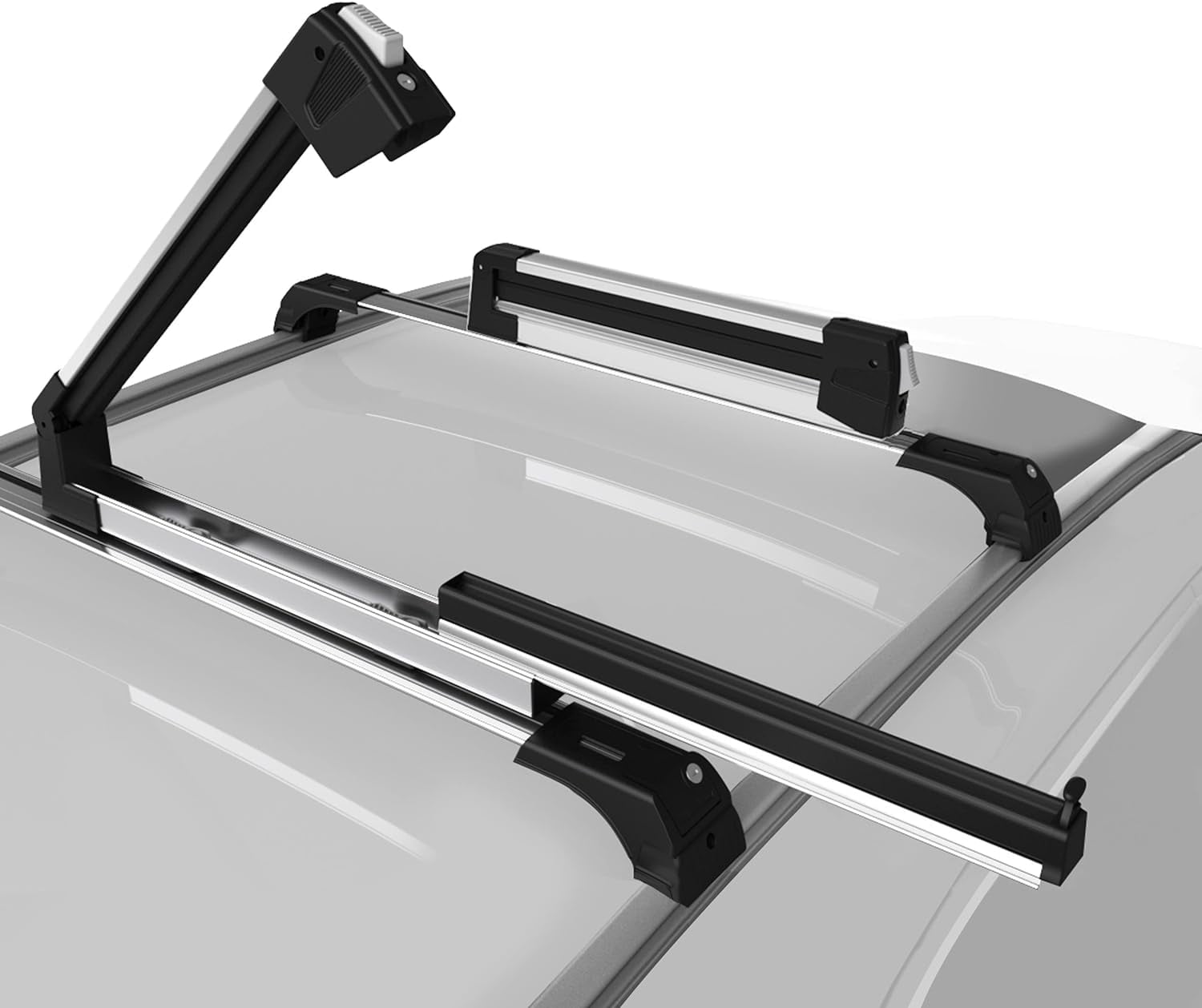 Erkul Ski Rack for Car Roof with Sliding Extension - 25" Universal Ski ...