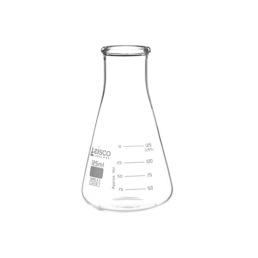 Erlenmeyer Flask, 125mL - Wide Neck - ASTM, Dual Graduated Scale ...