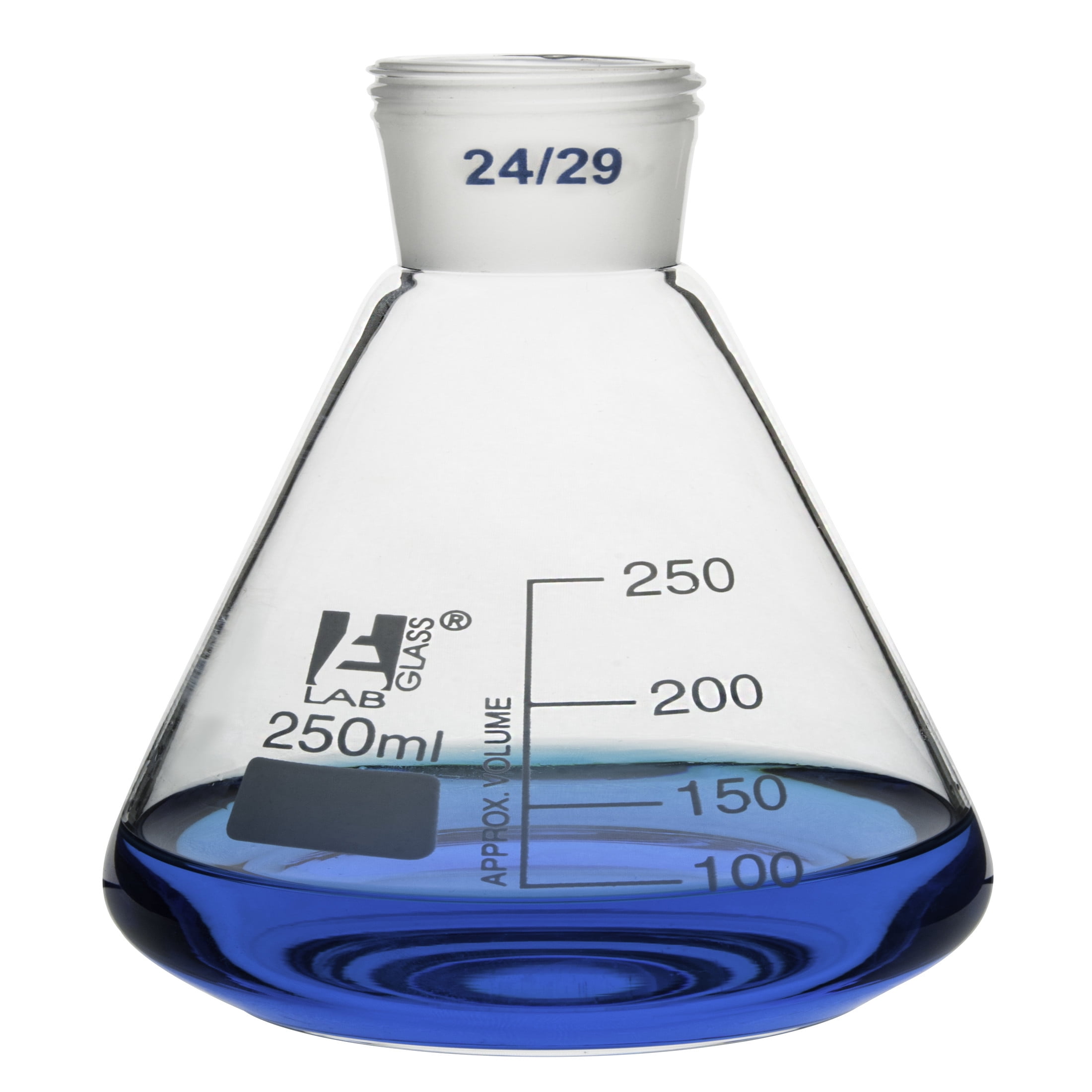 Erlenmeyer Flask with 24/29 Joint, 250ml - 50ml White Graduations ...