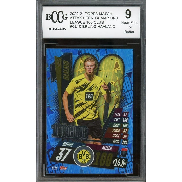 Erling Haaland 2020-21 Topps Match Attax UEFA CL 100 Club Erling Haaland 2020-21 Topps Match Attax UEFA CL 100 Club