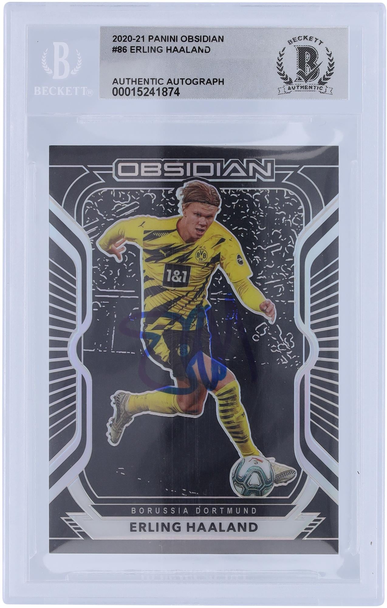 Erling Haaland Borussia Dortmund Autographed 2020-21 Panini Obsidian ...