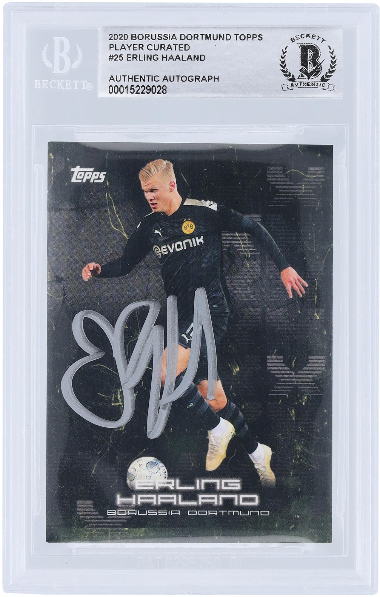 Erling Haaland Borussia Dortmund Autographed 2020 Topps X BVB #25 BAS ...