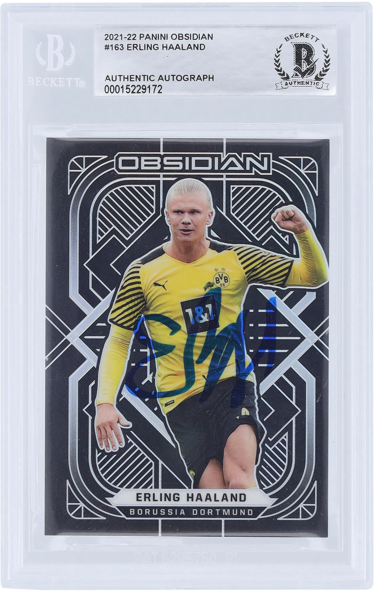 Erling Haaland Borussia Dortmund Autographed 2021-22 Panini Obsidian ...