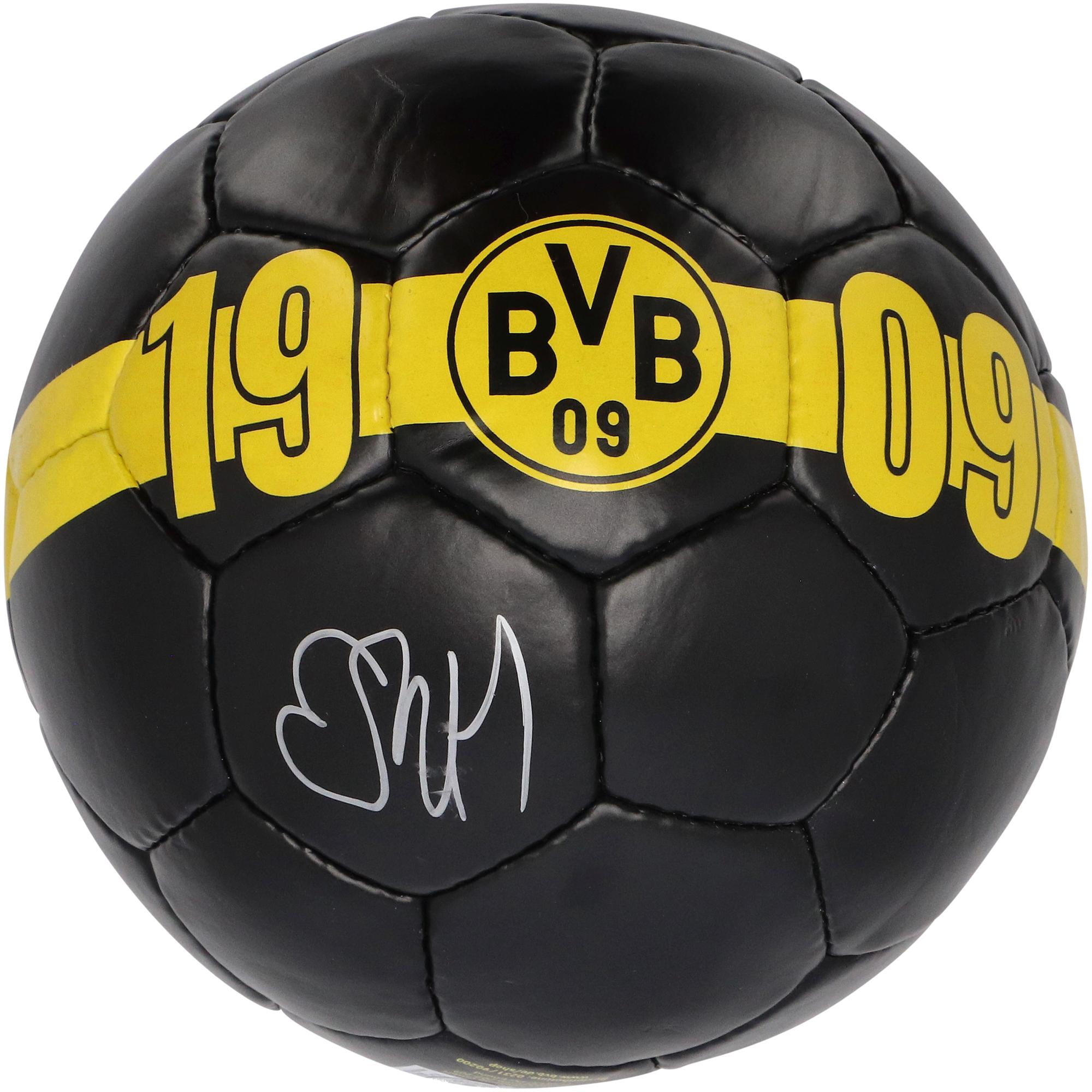 Erling Haaland Borussia Dortmund Autographed Black Soccer Ball ...