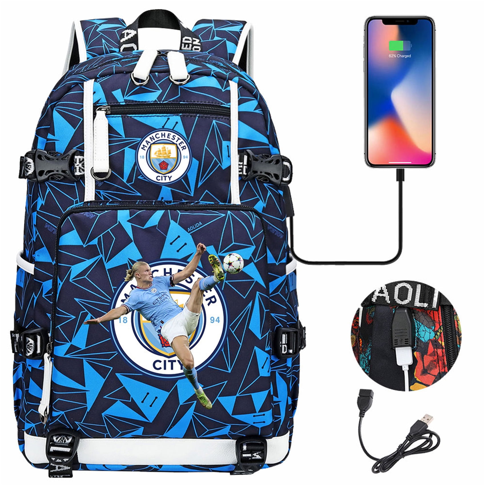 Erling Haaland Lightweight Rucksack Basic Knapsack-Back to School ...