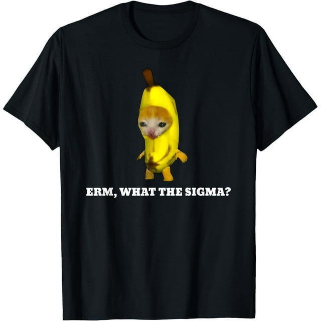 Erm, What Sigma? Cat banana meme T-Shirt,Navy Blue color,size Toddler5 ...