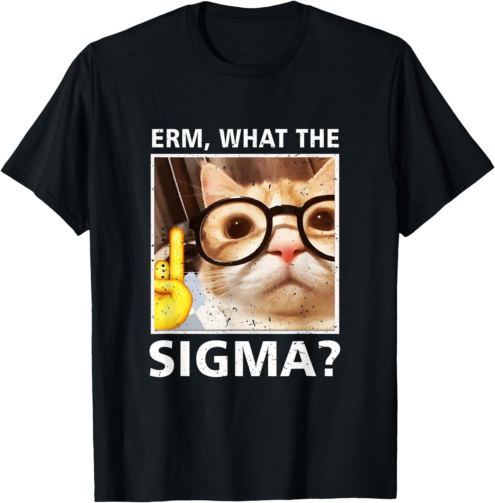 Erm What-The Sigma Cat Meme Selfie Cat Wearing Sunglasses T-Shirt ...