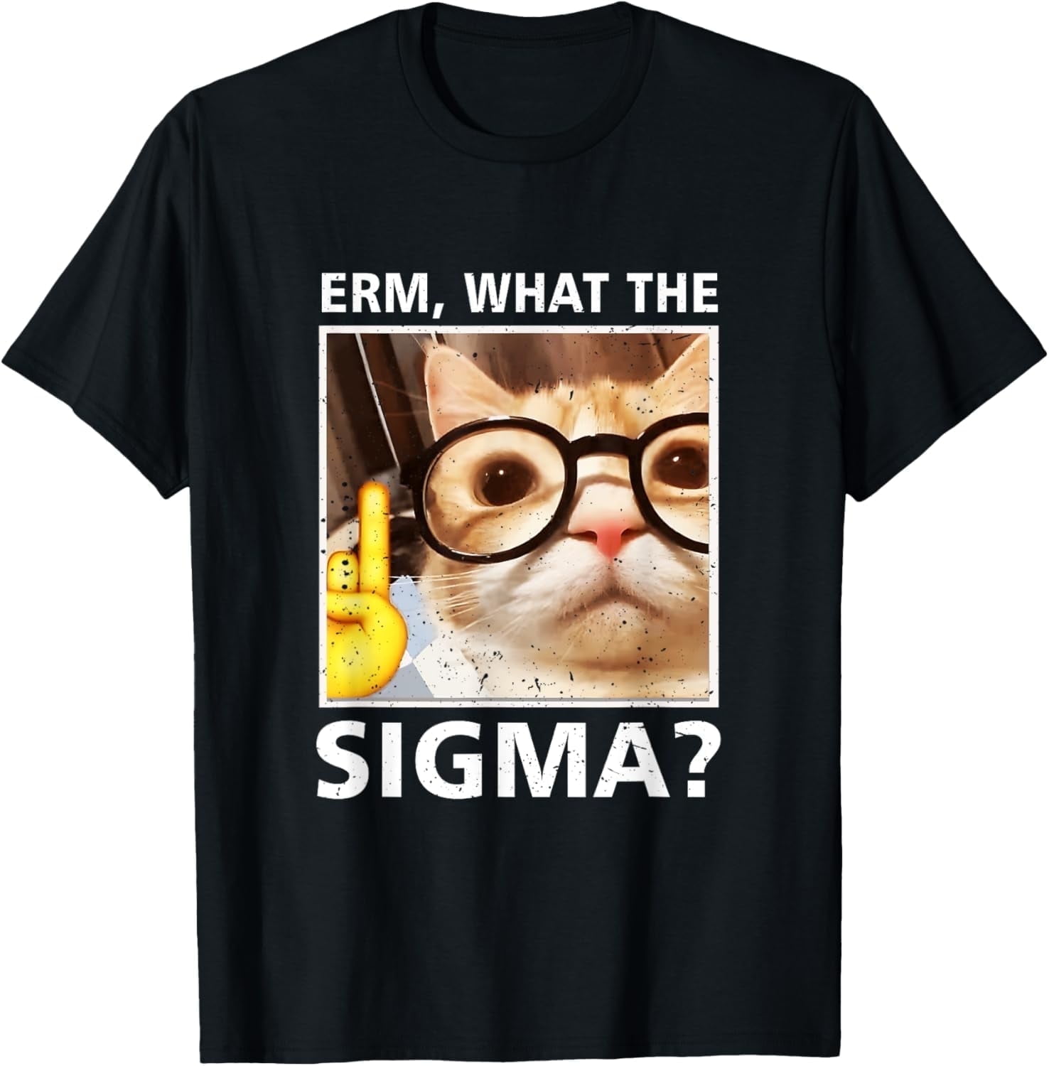 Erm What-The Sigma Cat Meme Selfie Cat Wearing Sunglasses T-Shirt ...
