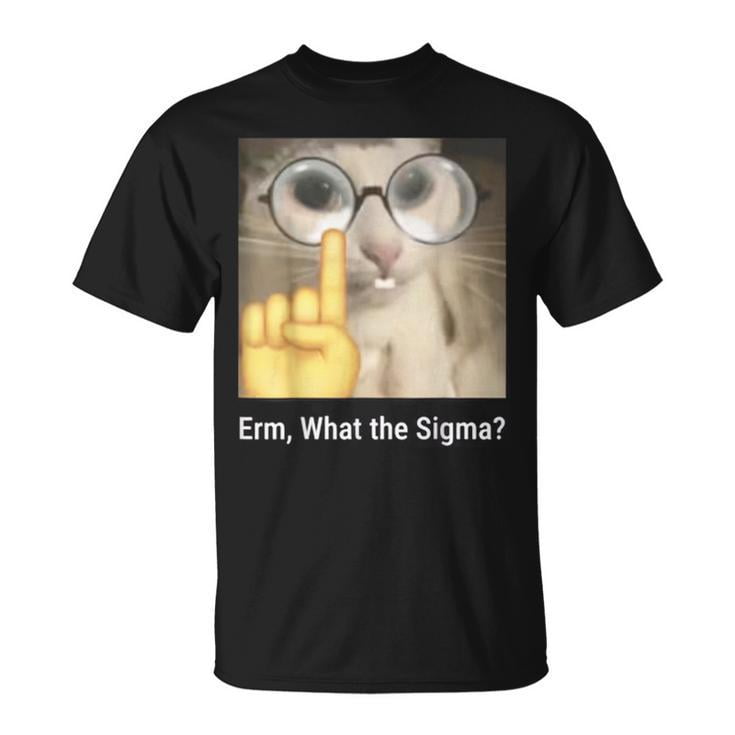 Erm What The Sigma Cat Meme T-Shirt, Funny Internet Meme Graphic Tee ...