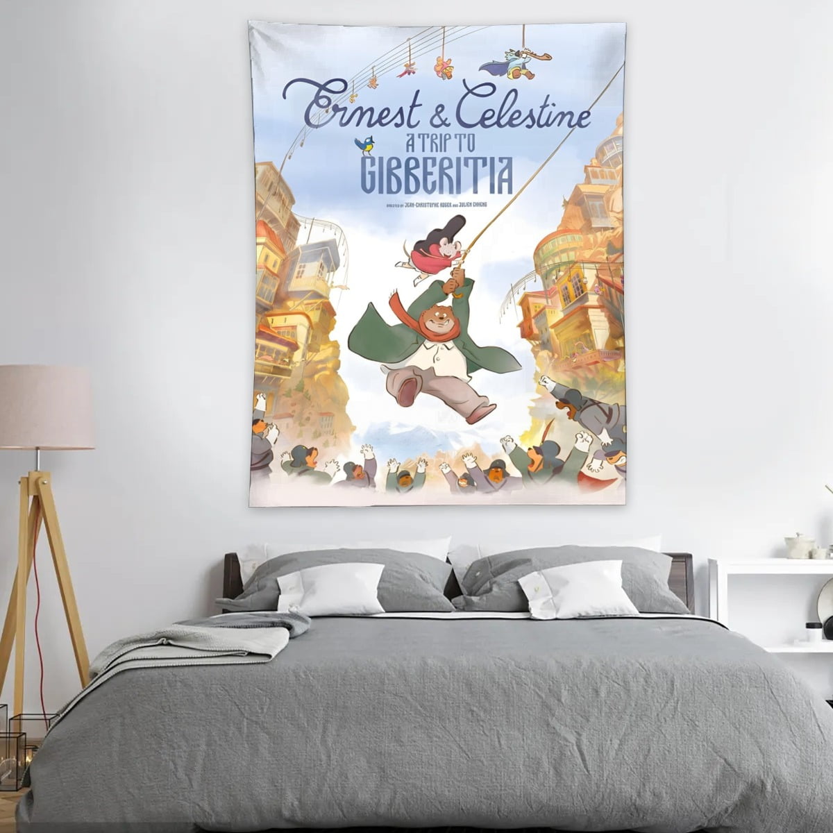 Ernest and Celestine: A Trip to Gibberitia Flag Funny Tapestry Indoor ...
