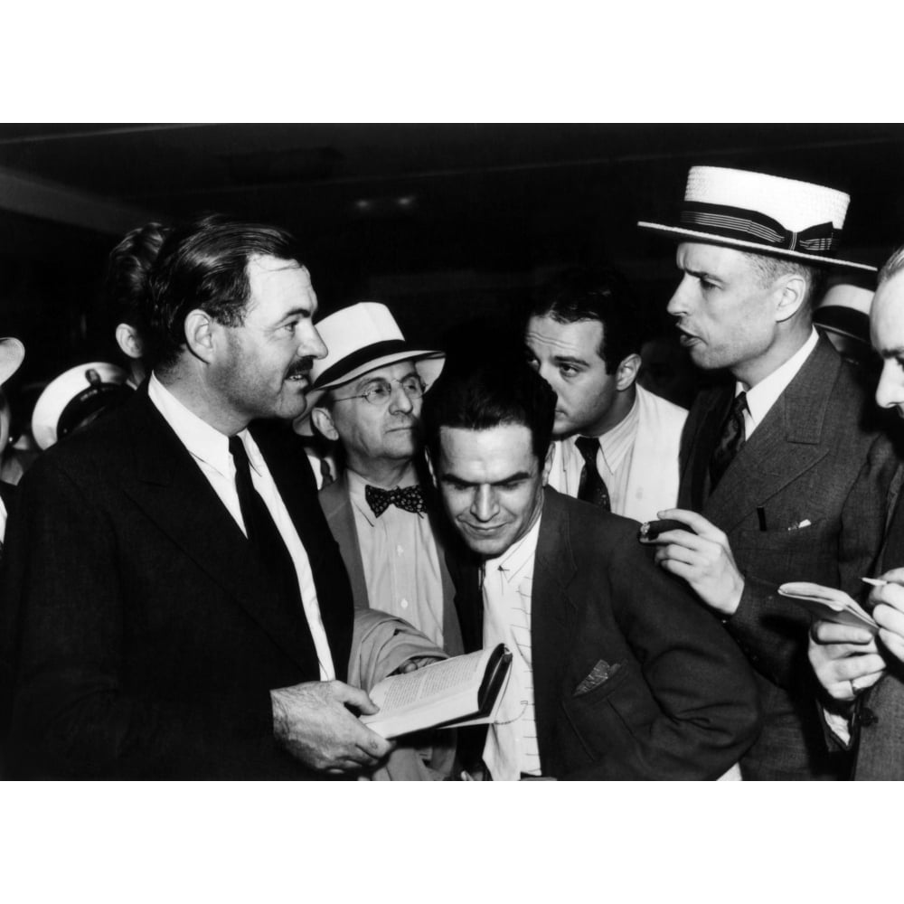Ernest Hemingway Being Interviewed In The Press Before Returning To The ...