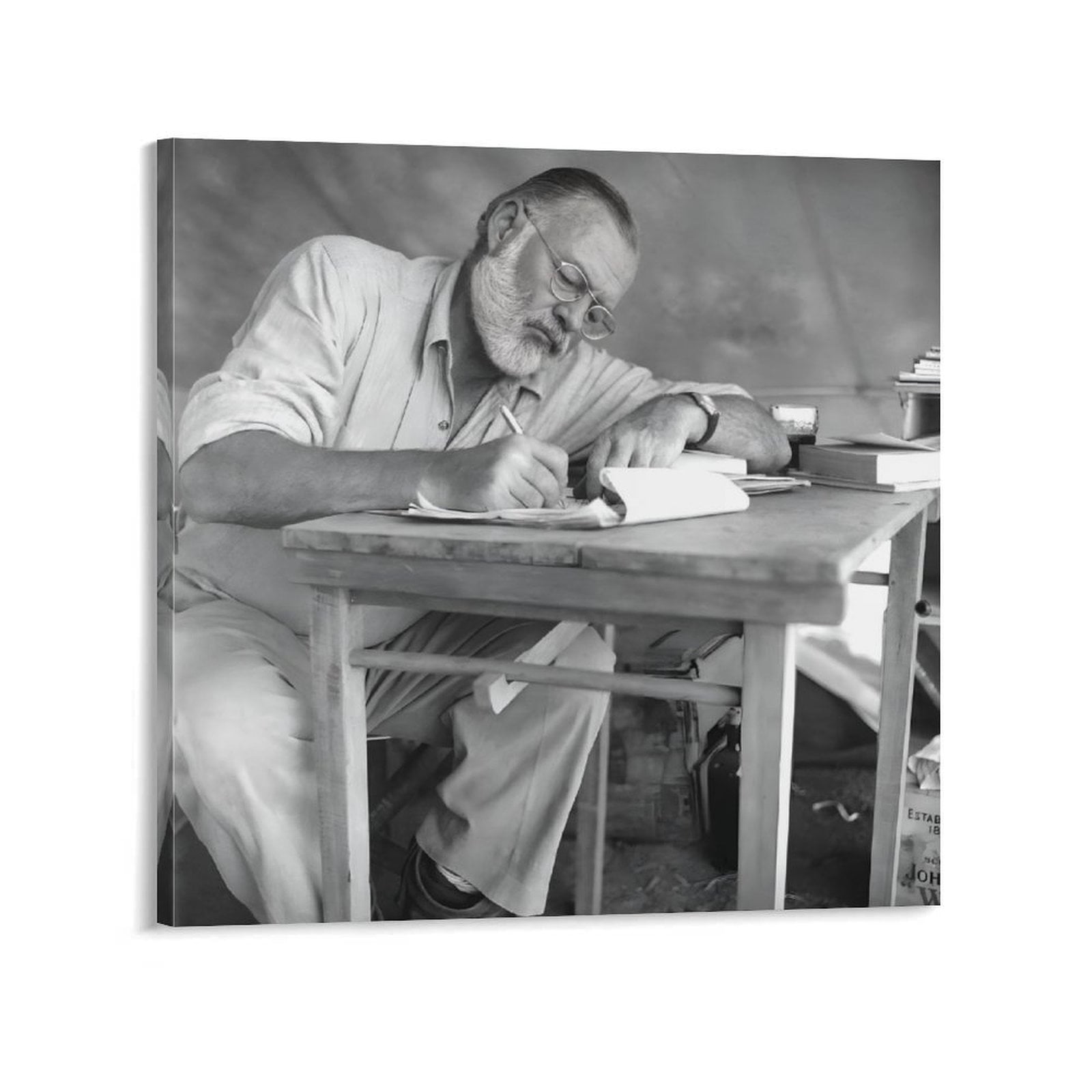 Ernest Hemingway Poster Novelist Canvas Poster Wall Art Picture Prints ...