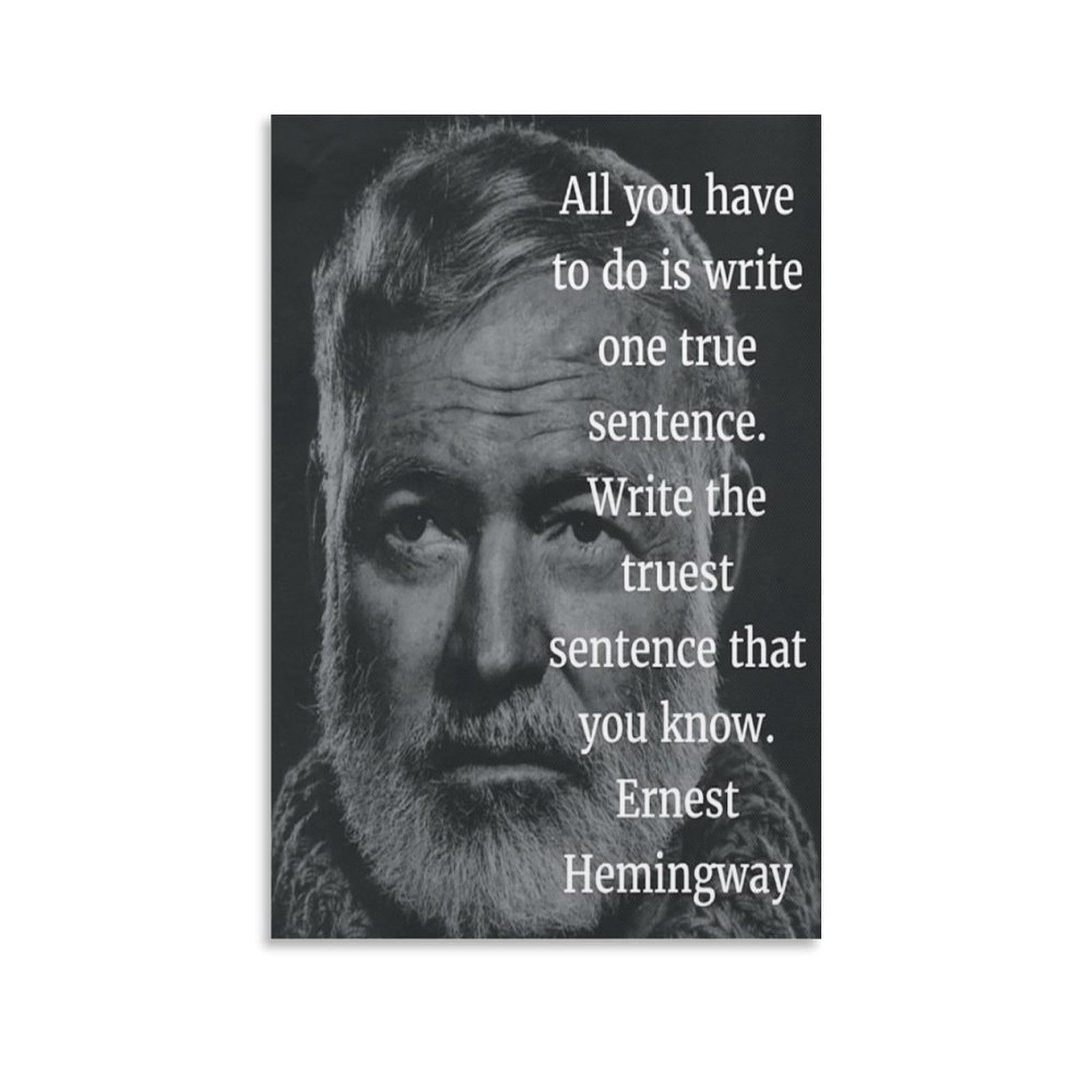 Ernest Hemingway Quote Poster Picture Print Wall Art Poster Painting ...