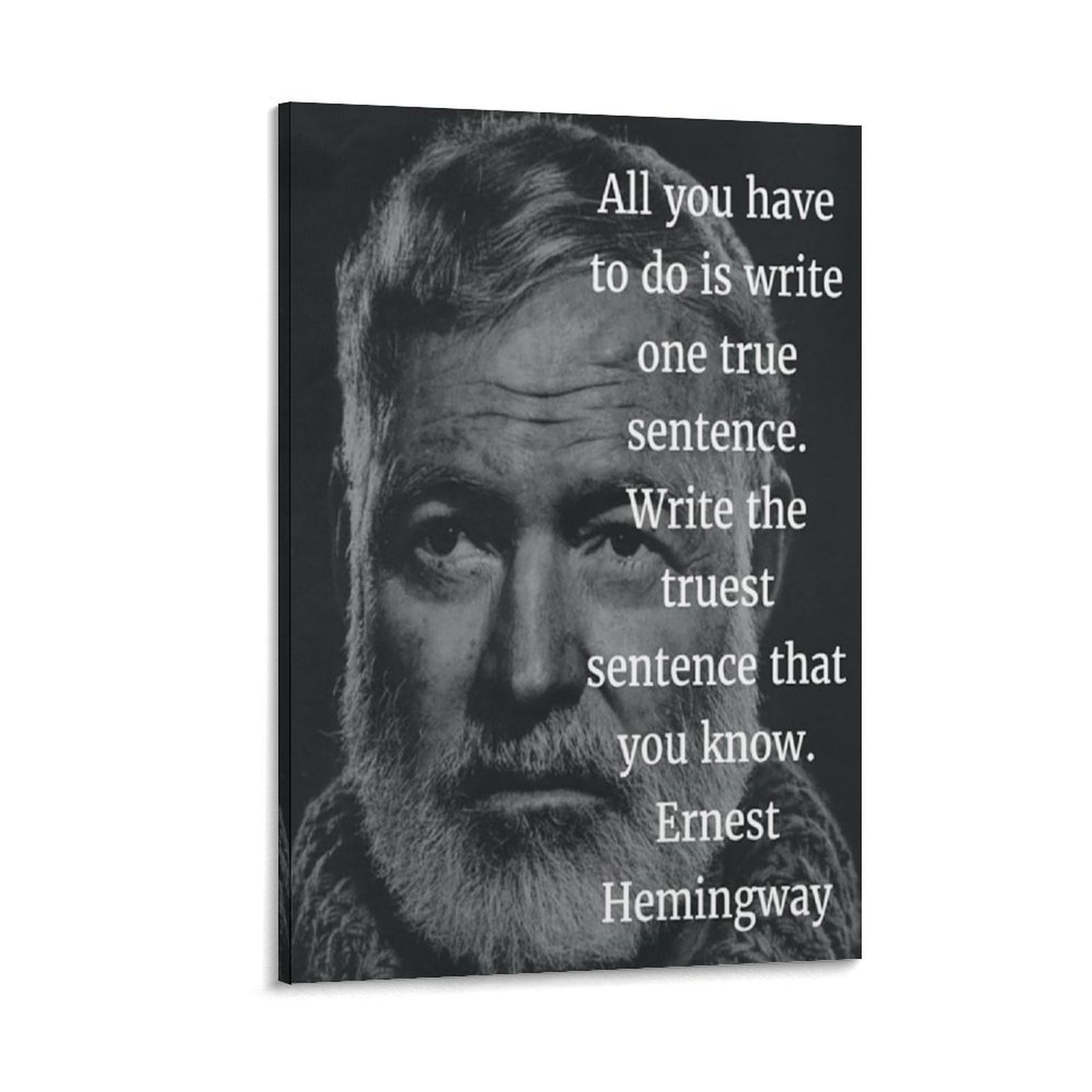 Ernest Hemingway Quote Poster Posters Art Print Wall Photo Paint Poster ...