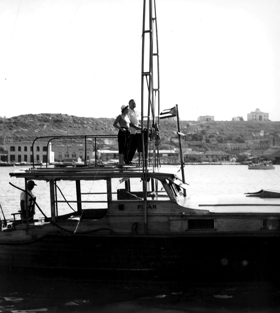 Ernest Hemingway on a boat Photo Print (8 x 10) - Walmart.com