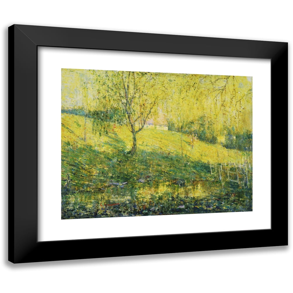 Ernest Lawson 14x12 Black Modern Framed Museum Art Print Titled ...