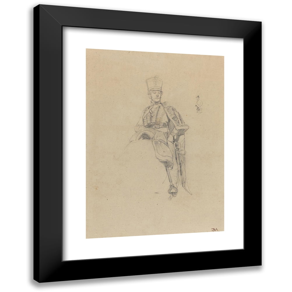 Ernest Meissonier 11x14 Black Modern Framed Museum Art Print Titled - A ...