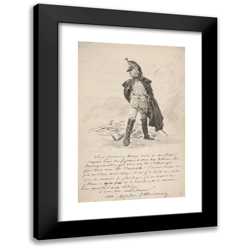 Ernest Meissonier 11x14 Black Modern Framed Museum Art Print Titled ...