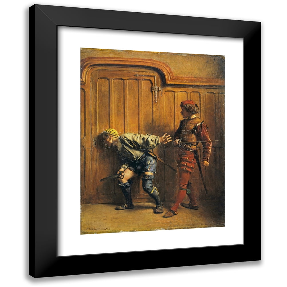 Ernest Meissonier 12x14 Black Modern Framed Museum Art Print Titled ...