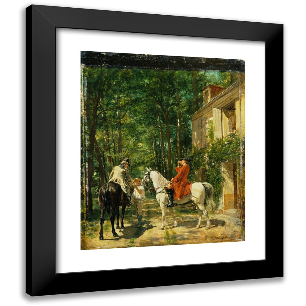 Ernest Meissonier 12x14 Black Modern Framed Museum Art Print Titled ...