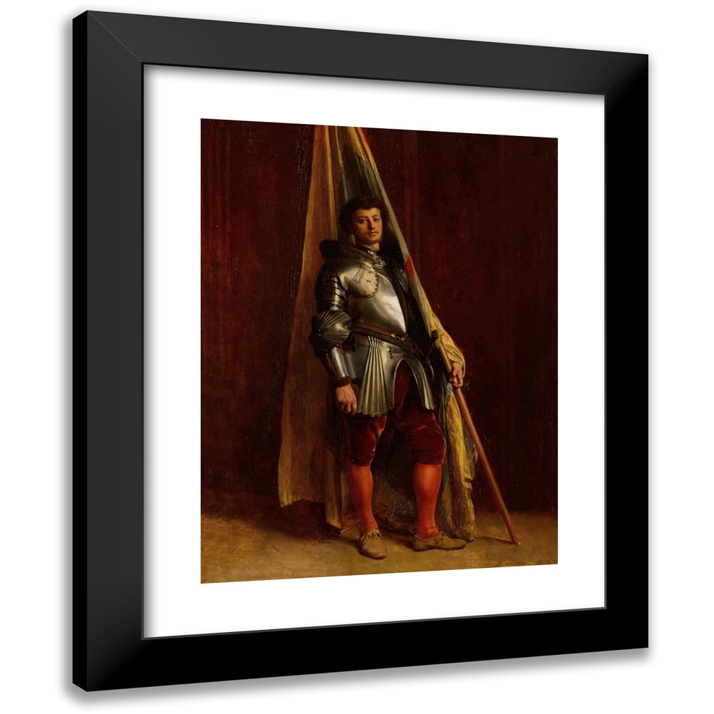 Ernest Meissonier 12x14 Black Modern Framed Museum Art Print Titled ...