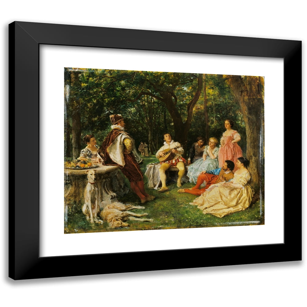Ernest Meissonier 14x12 Black Modern Framed Museum Art Print Titled ...