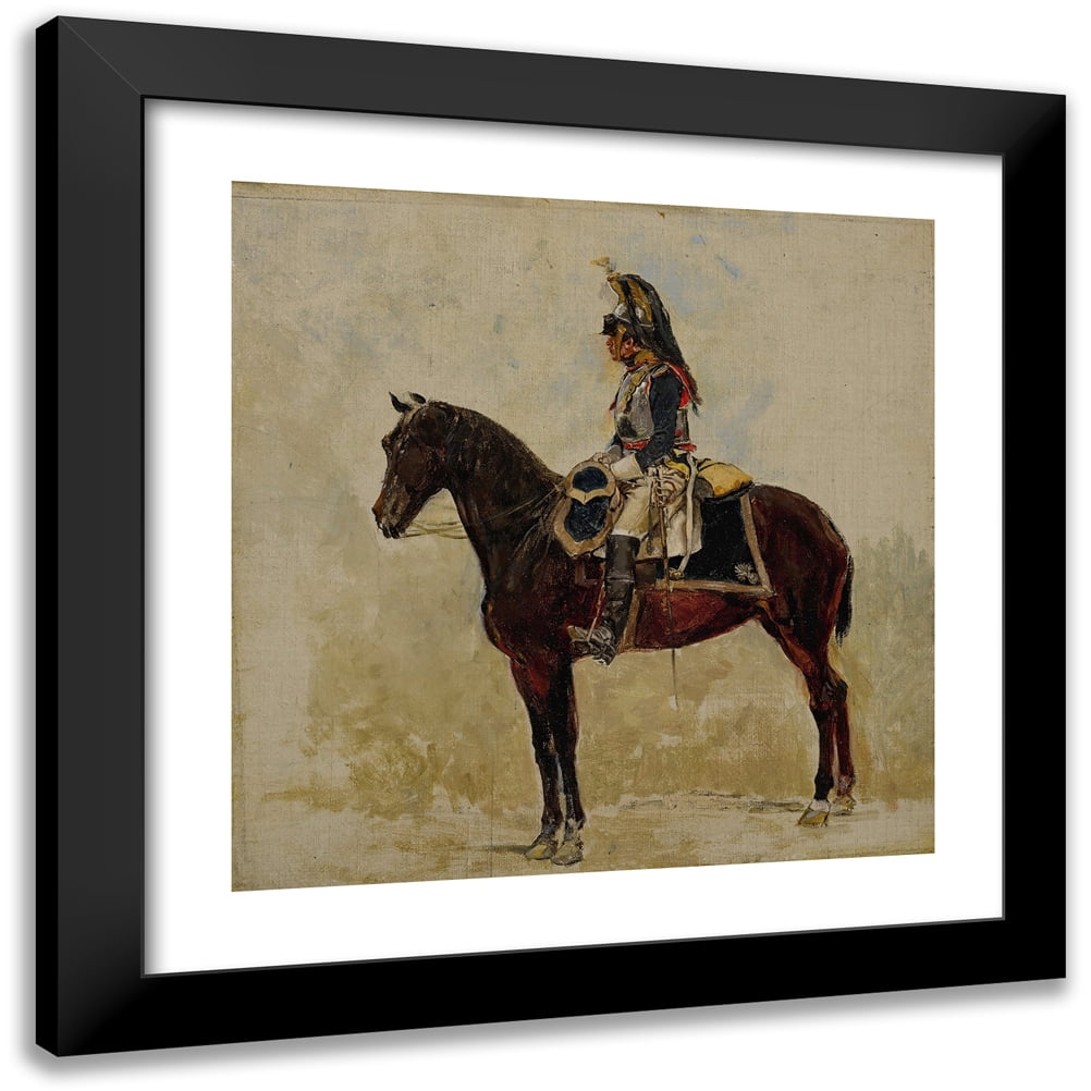 Ernest Meissonier 15x15 Black Modern Framed Museum Art Print Titled - A ...