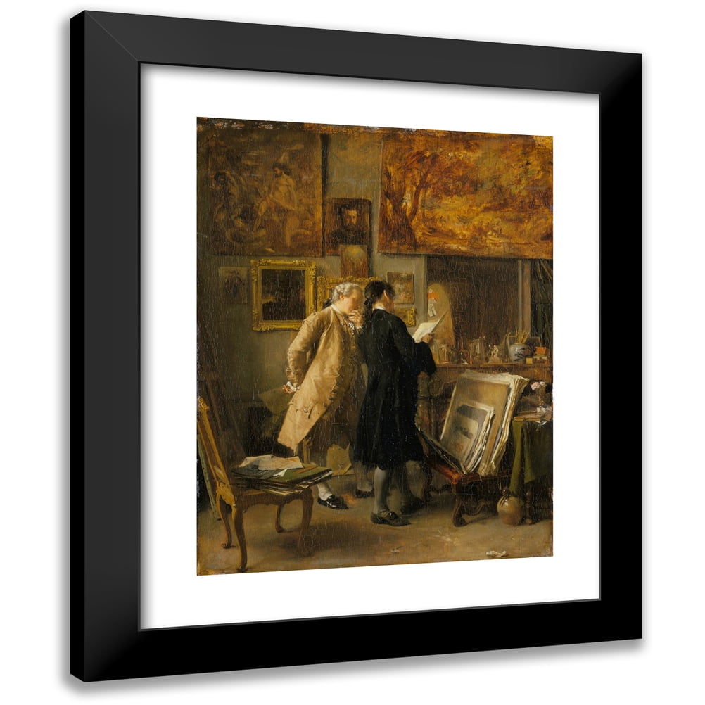 Ernest Meissonier 19x24 Black Modern Framed Museum Art Print Titled ...