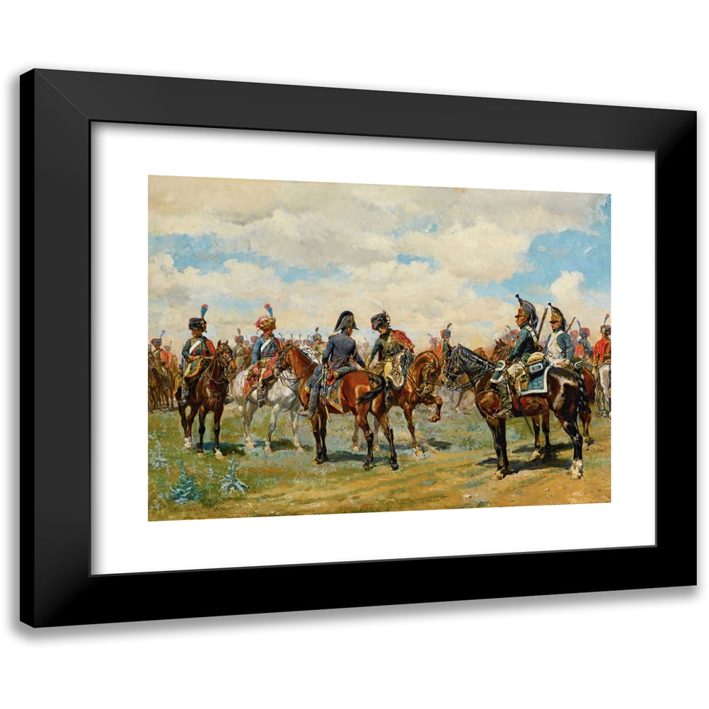 Ernest Meissonier 24x19 Black Modern Framed Museum Art Print Titled ...