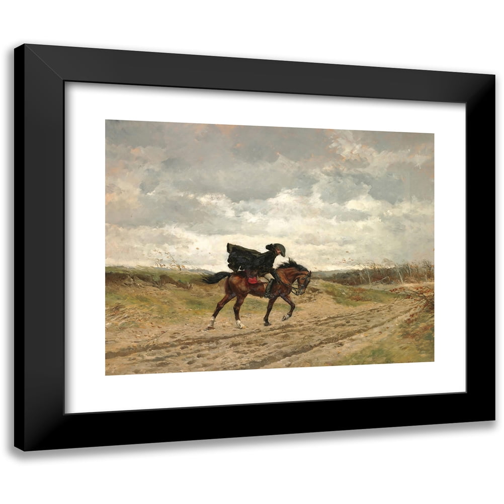 Ernest Meissonier 24x20 Black Modern Framed Museum Art Print Titled ...