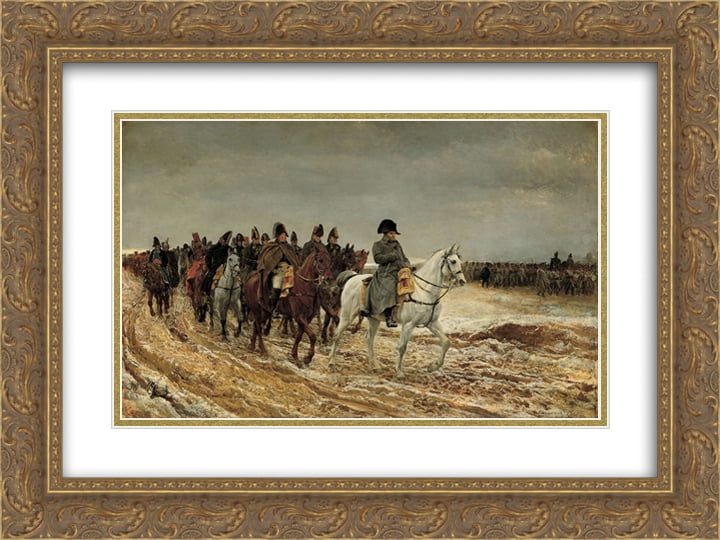 Ernest Meissonier 2x Matted 24x18 Gold Ornate Framed Art Print '1814 ...