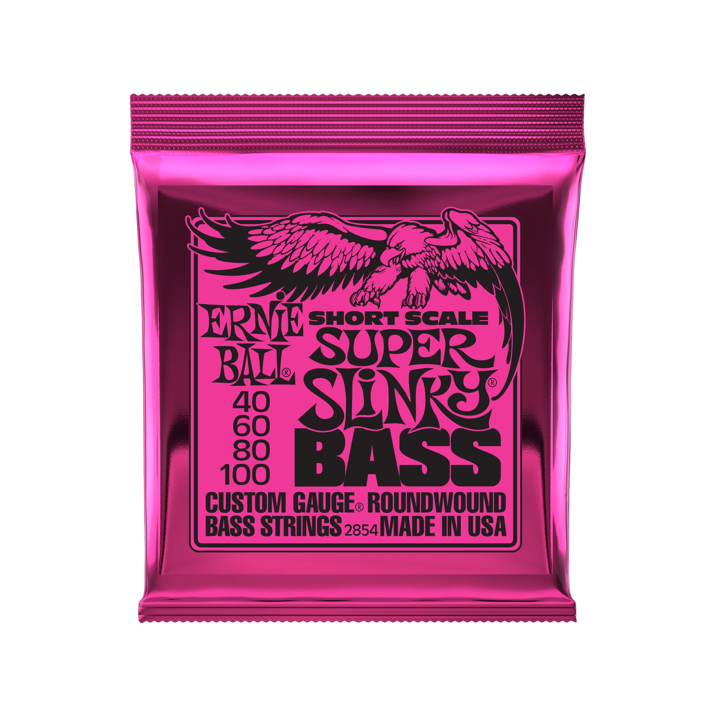 Ernie Ball Super Slinky 40-100 Short Scale Bass Strings - Walmart.com