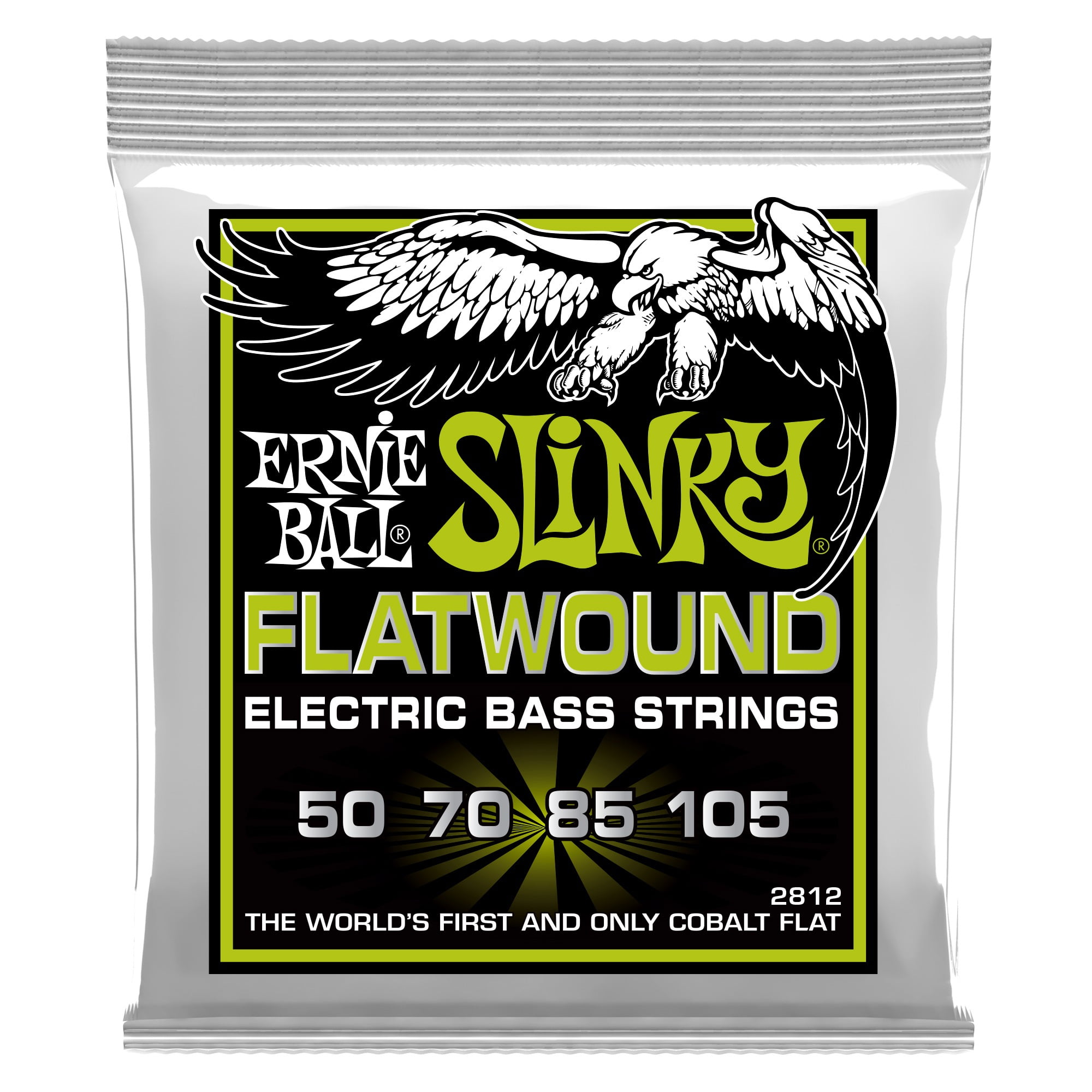 Ernie Ball Electric Bass Guitar Strings, Regular Slinky Flatwound Set ...