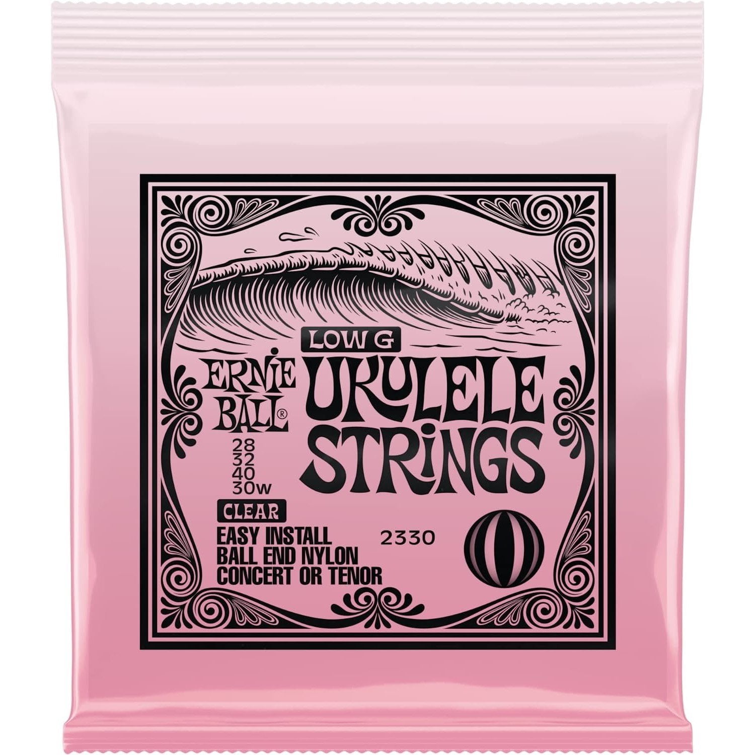 Ernie Ball Concert/Tenor Wound Low G Nylon Ball End Ukulele Strings ...