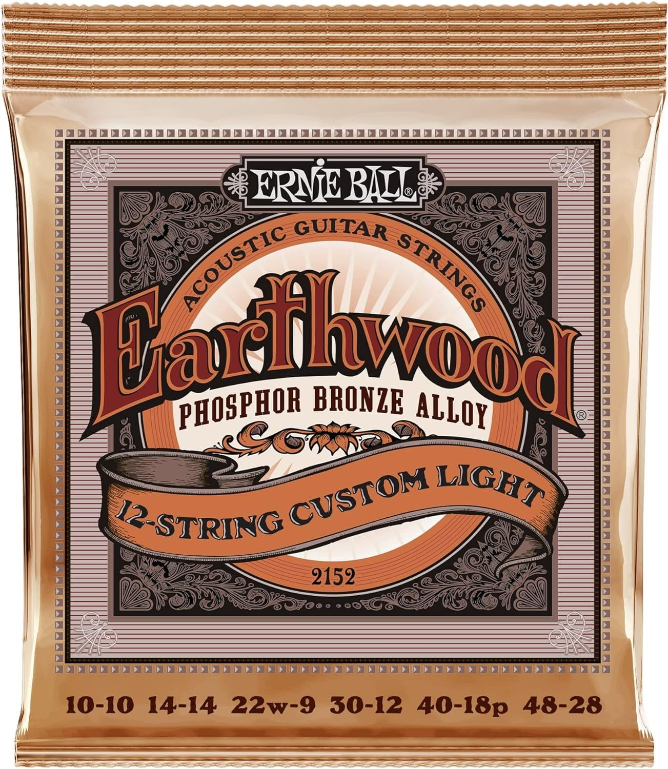 Ernie Ball Custom Light Earthwood Phosphor Bronze 12-String Acoustic ...