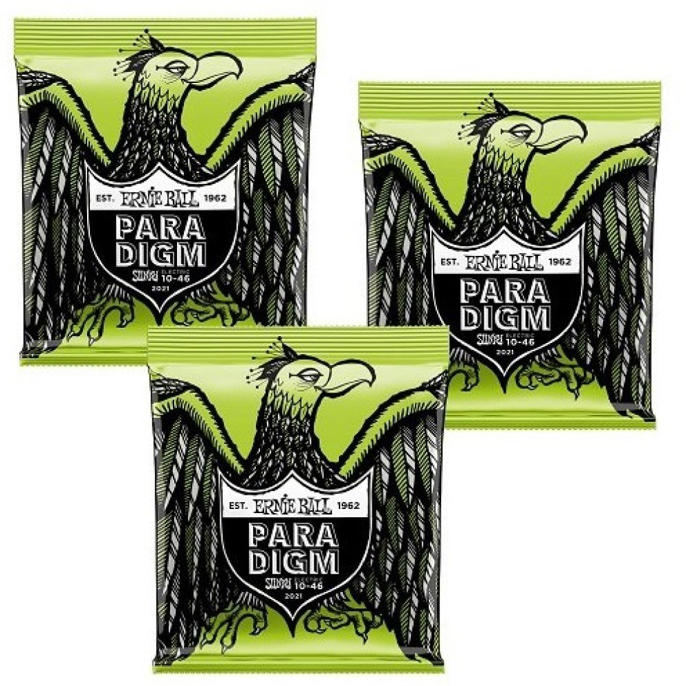 Ernie Ball Electric Guitar String Set 10-46 EB2021 Paradigm Slinky 3 ...