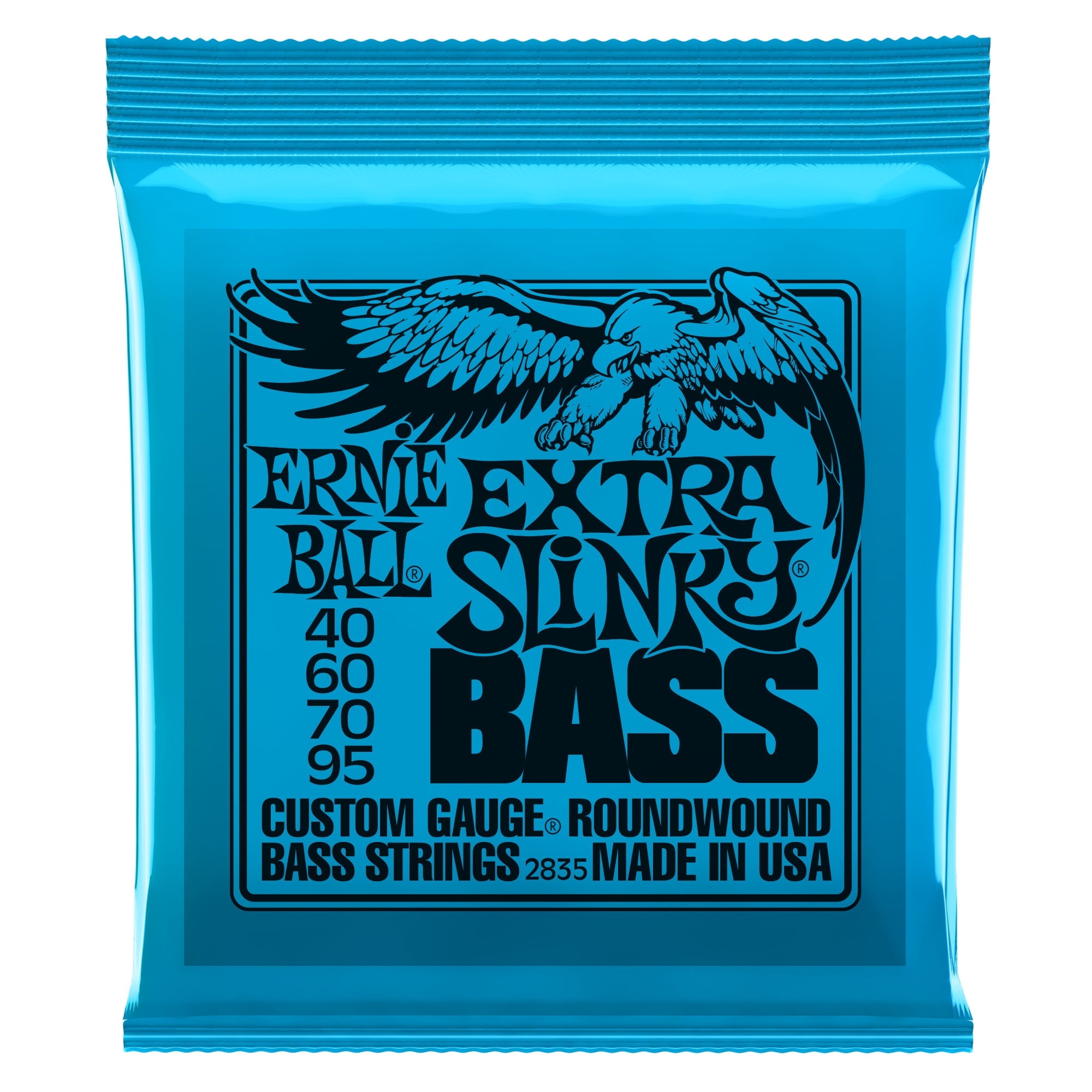 Ernie Ball Extra Slinky Nickel Wound Electric Bass Strings - 40-95 ...